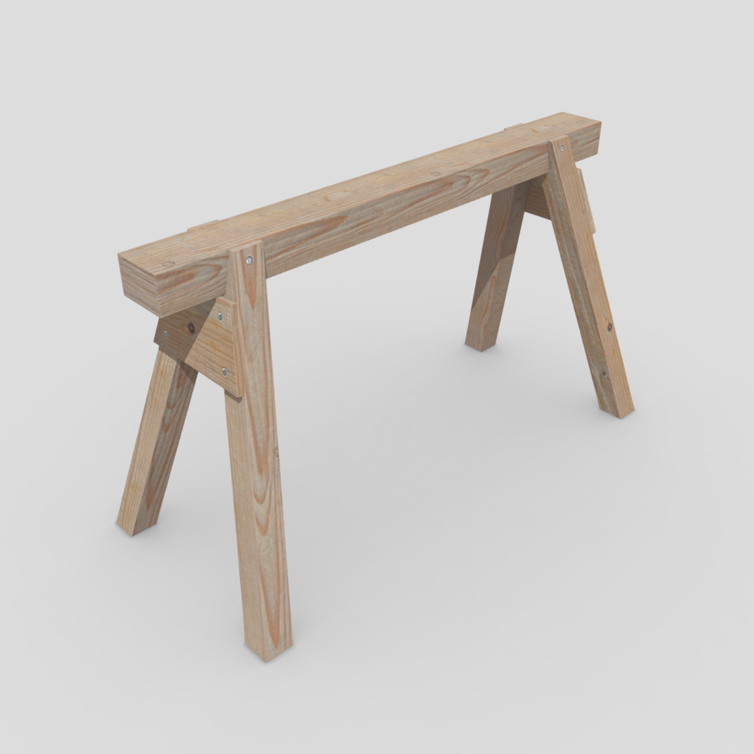 Trestle Support - low poly PBR 3d model - plaggy