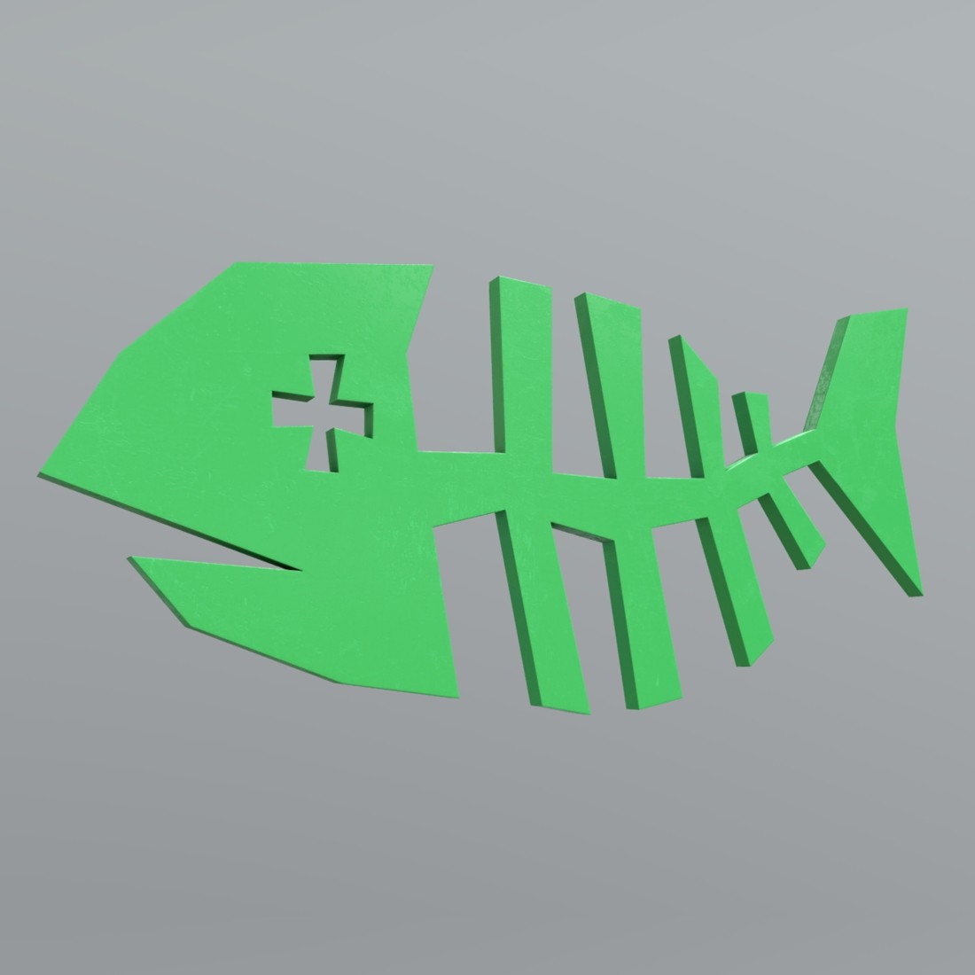 Fishbone - low poly PBR 3d model - plaggy