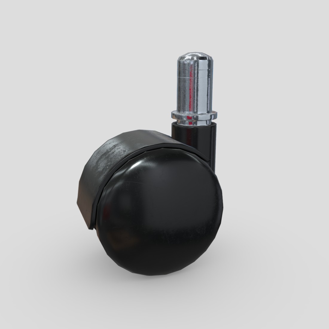 Trolley Wheel - low poly PBR 3d model - plaggy