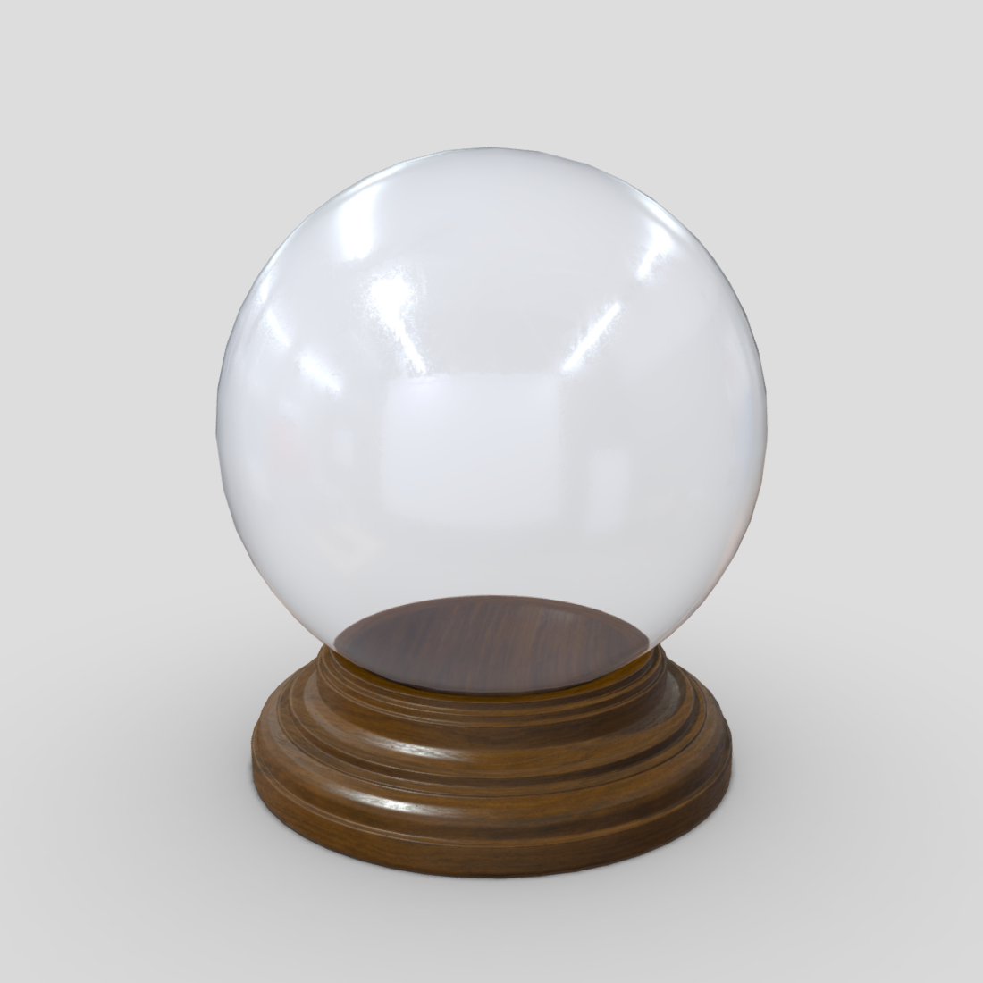 Glass Ball - low poly PBR 3d model - plaggy