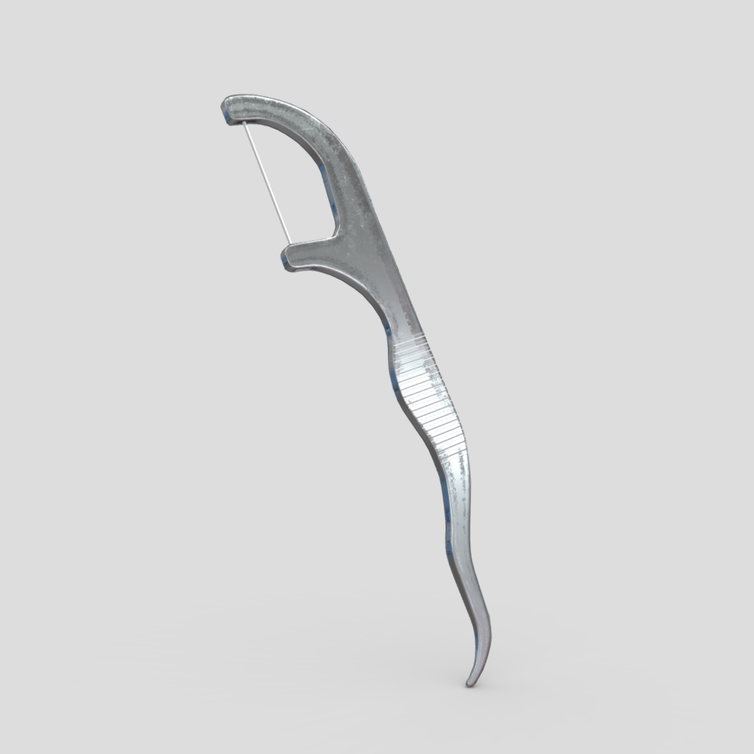 Dental Floss Pick 2 - low poly PBR 3d model - plaggy