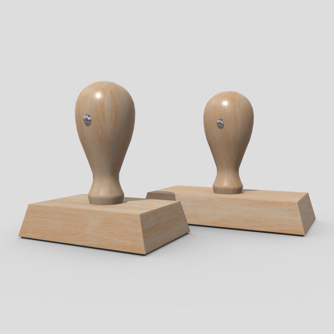 Rubber Stamp 2 - low poly PBR 3d model - plaggy