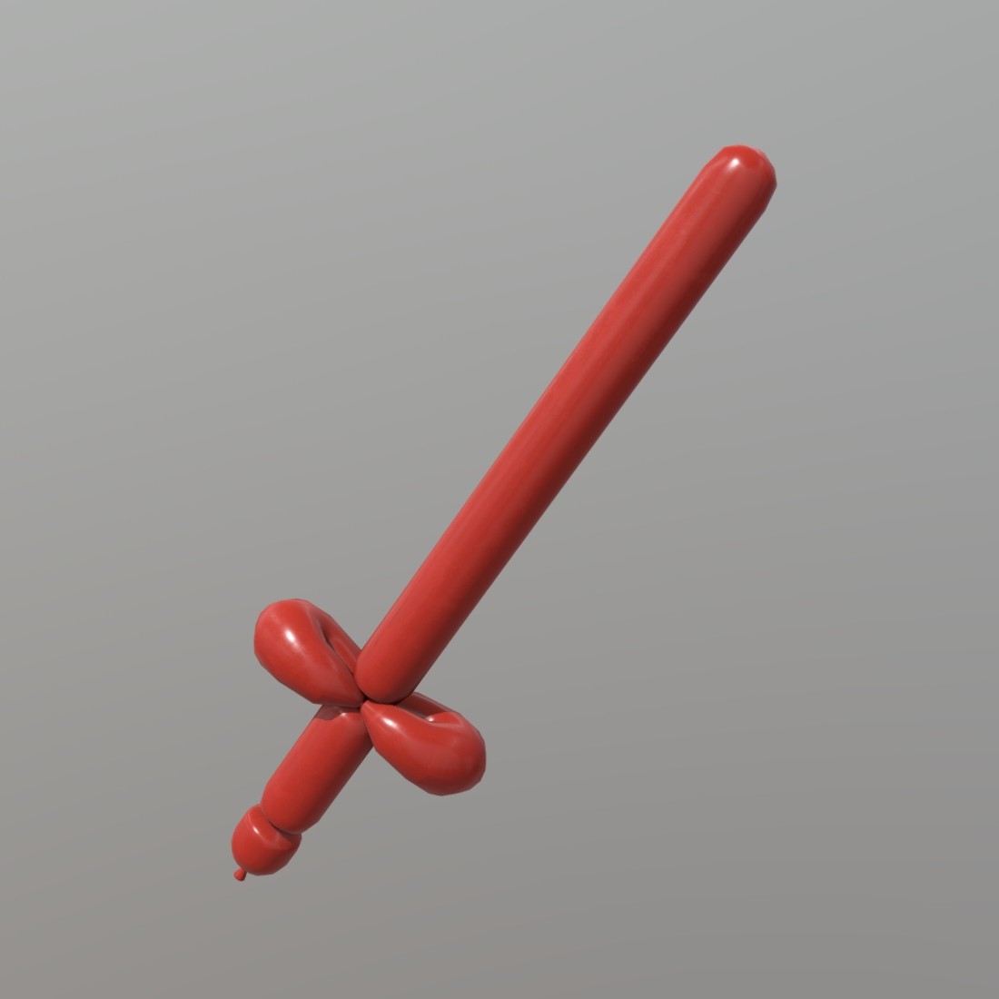 Balloon Sword - low poly PBR 3d model - plaggy