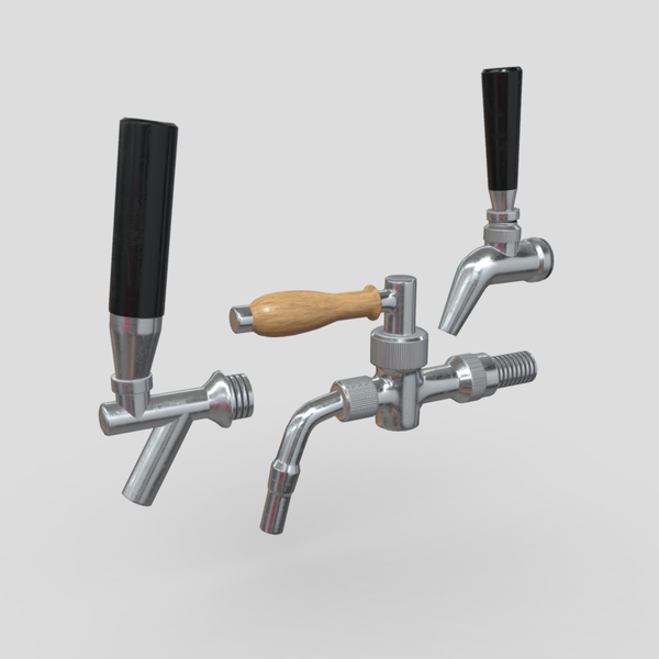 Beer Tap Faucet - low poly PBR 3d model - plaggy