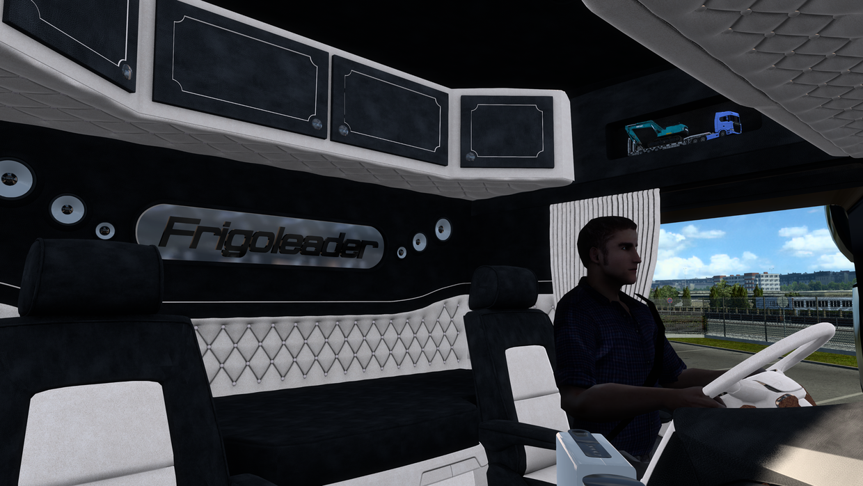 Custom Interior Black\Cream for Scania S Normal Cab - Skimo's Mods