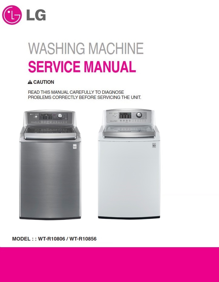 LG WT R10806 RT10856 Washer Service Manual and Repair - serviceandrepair