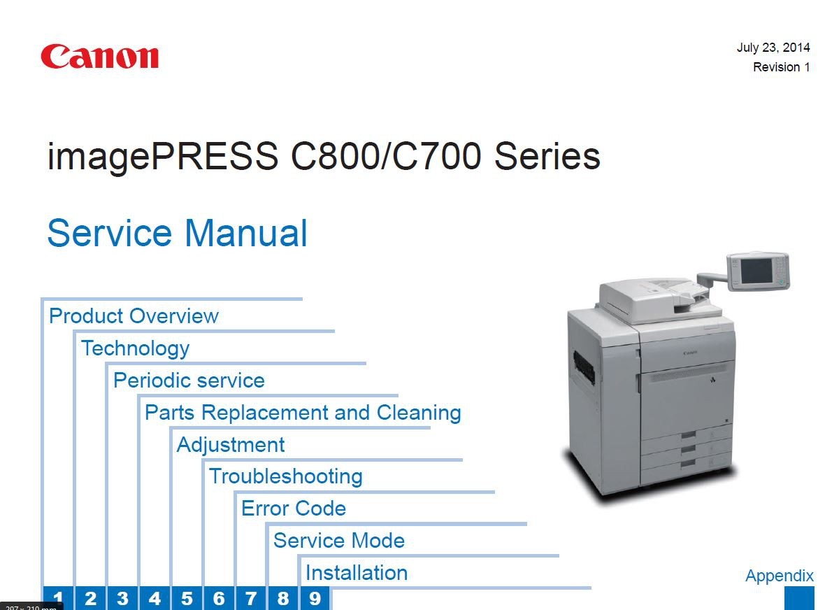 Canon imagePRESS C800 C700 Printer Service Manual and - serviceandrepair