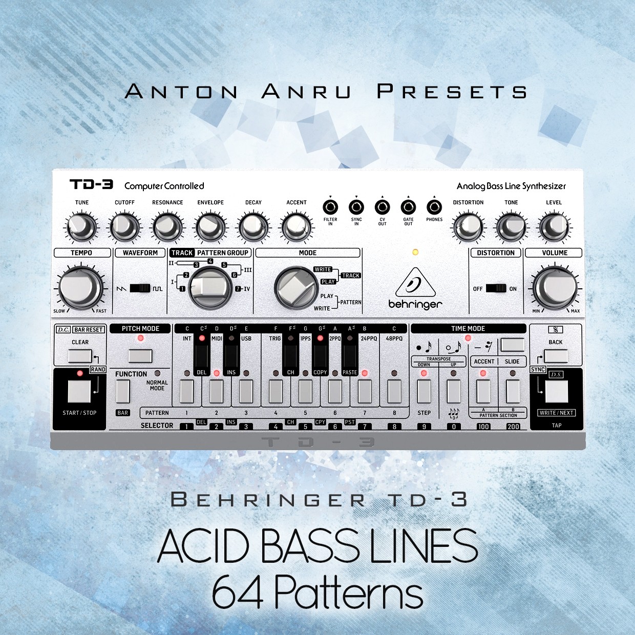 Behringer TD-3/TD-3-MO - Acid Bass Lines (64 sequences - Anton Anru Presets