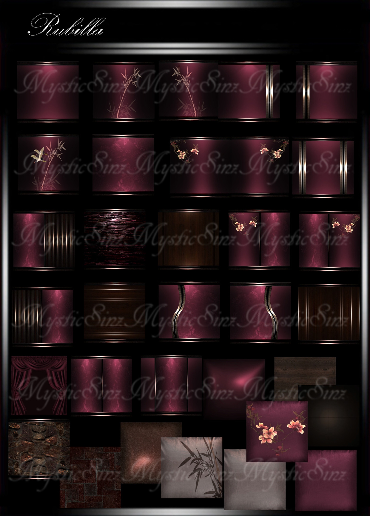 Rubilla IMVU Room Textures Collection - MysticSinZ File Sales