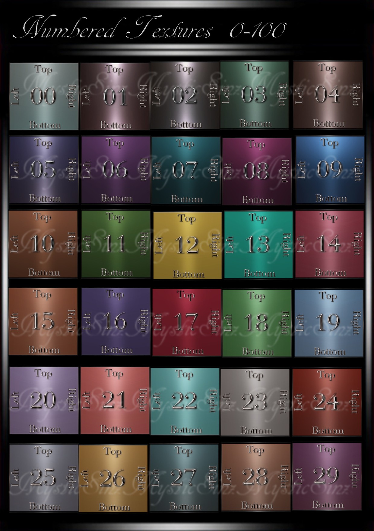 Numbered Textures Pk_4 - MysticSinZ File Sales