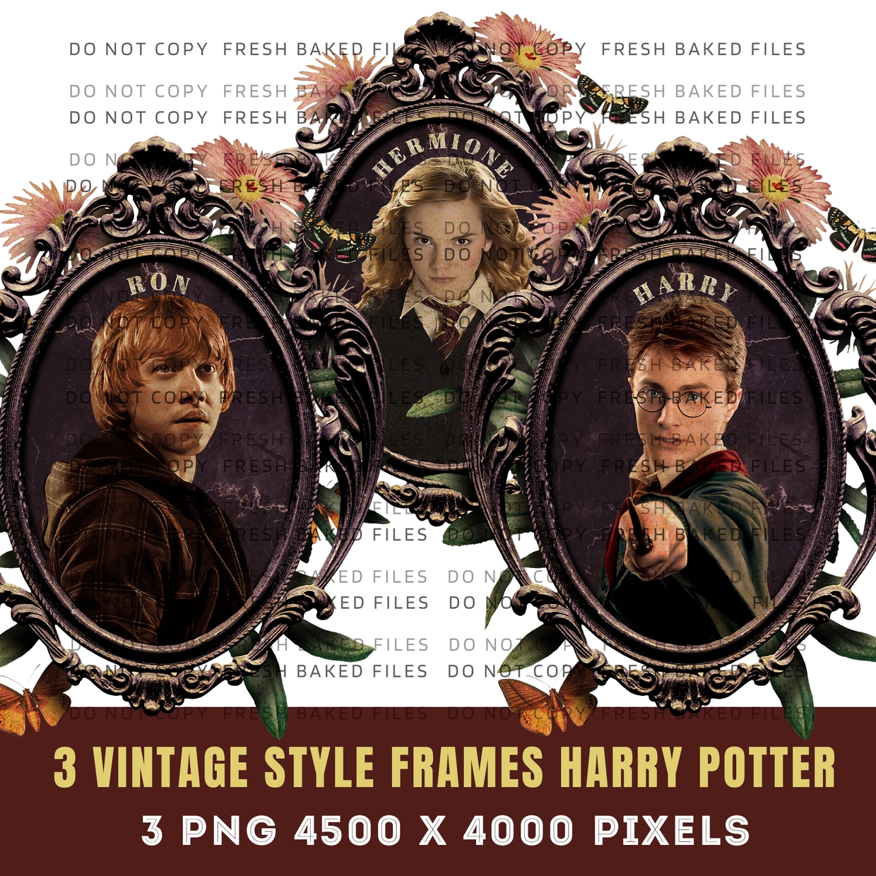 3 Harry Potter PNG Files for Sublimation. Harry Potter - FRESH BAKED FILES