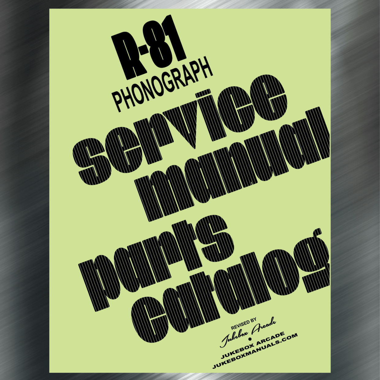 Rowe AMI R-81 (1977) Service & Parts Manual - jukeboxmanuals.com