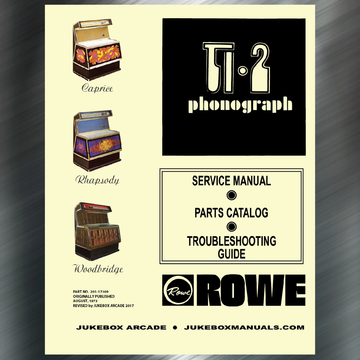 Rowe AMI TI-2 Caprice, Rhapsody, Woodbridge, Manual & - jukeboxmanuals.com