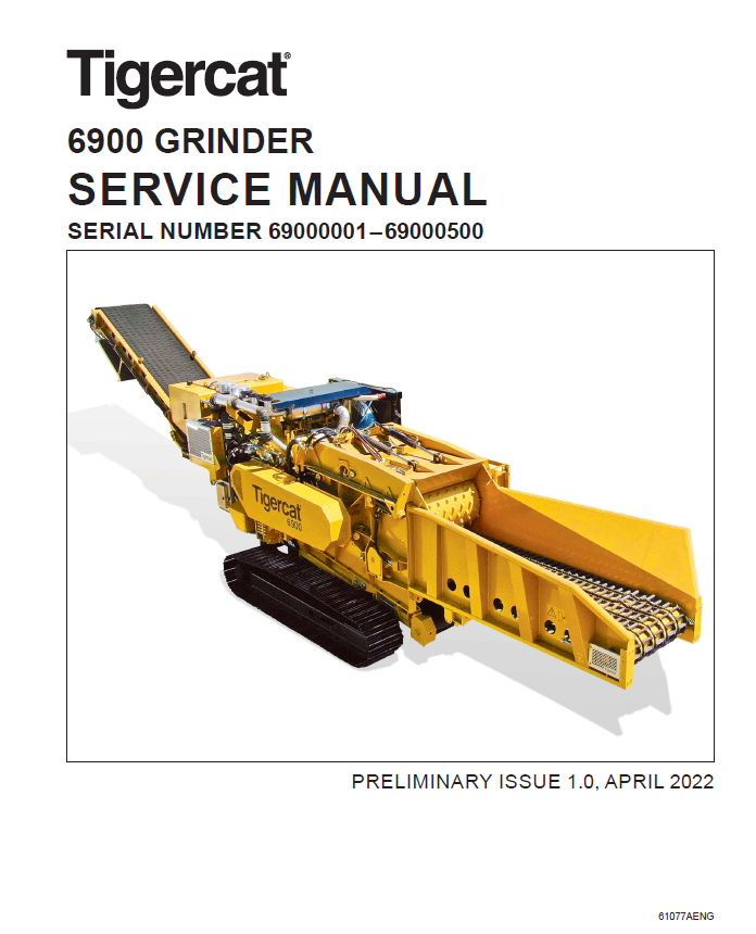 TigerCat 6050 6500 6900 Material Processor Operator Se - The Repair Manual