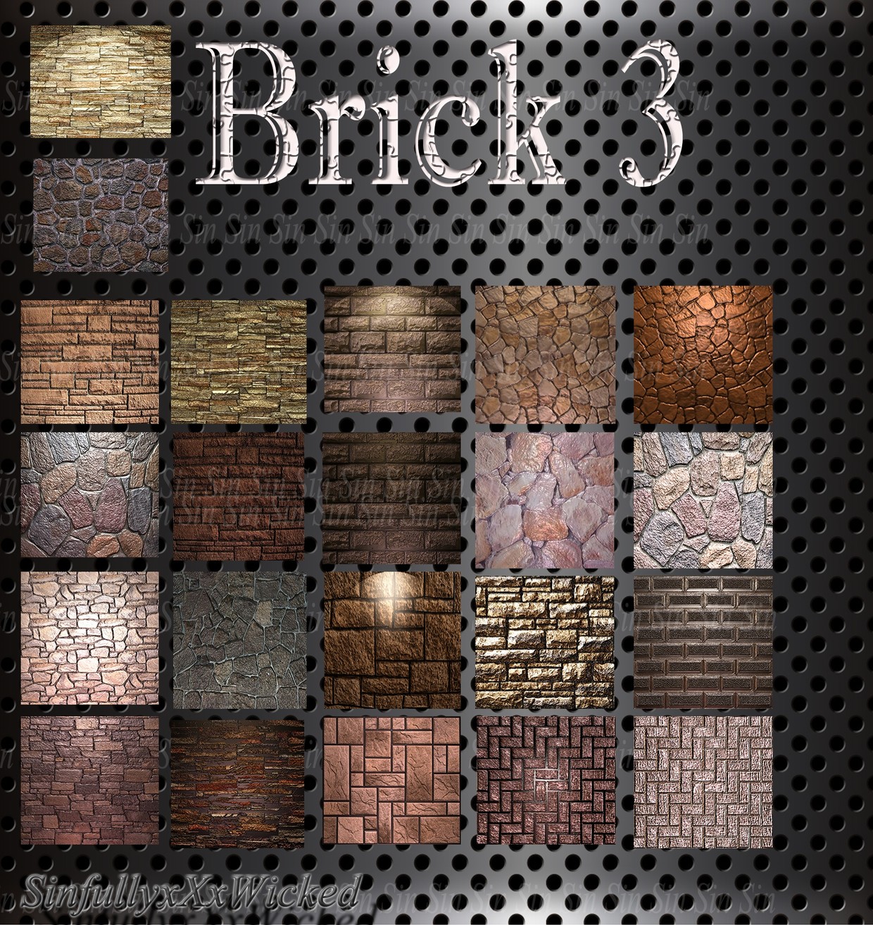 Brick Pack 3 (22 files) - IMVU Shop and File Sales