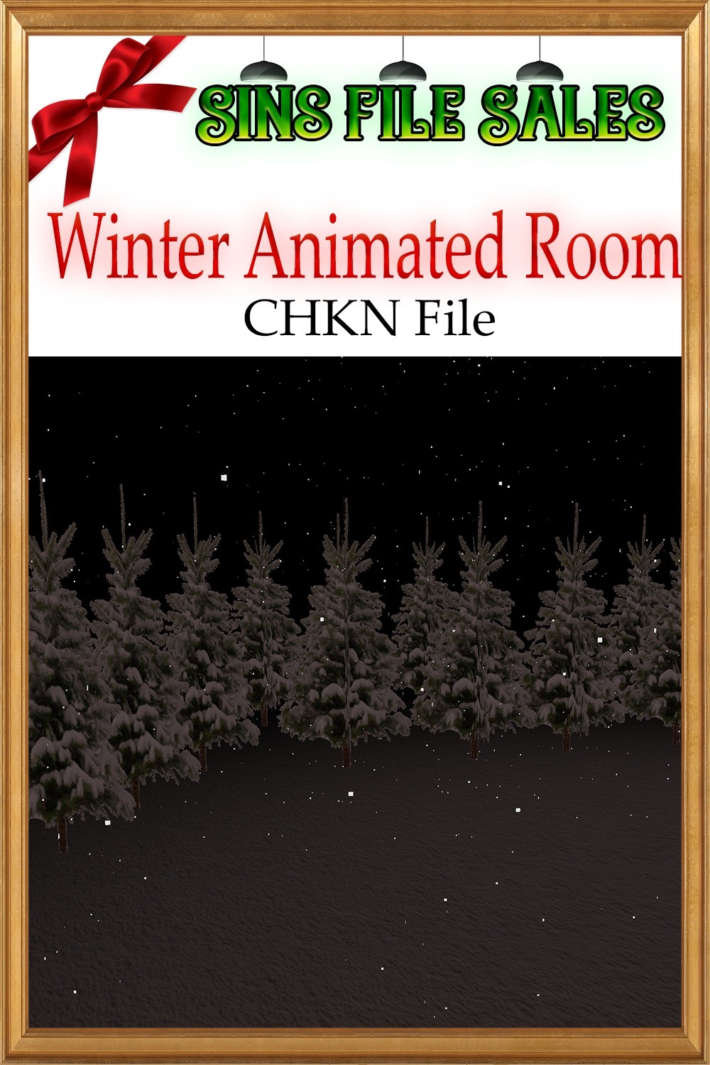 Winter Room Mesh *Animated Snow* Chkn - IMVU Shop and File Sales