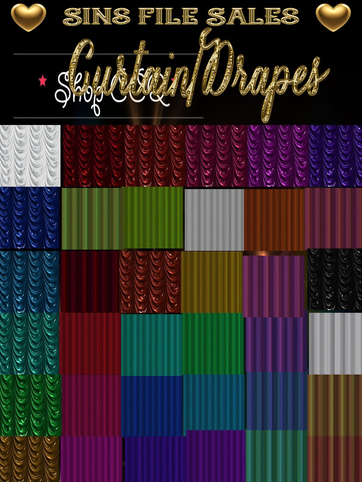 ~Free~ Curtain & Drapes - IMVU Shop and File Sales