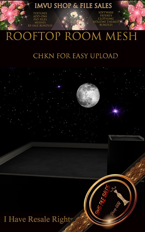 RoofTop Room Mesh - IMVU Shop and File Sales