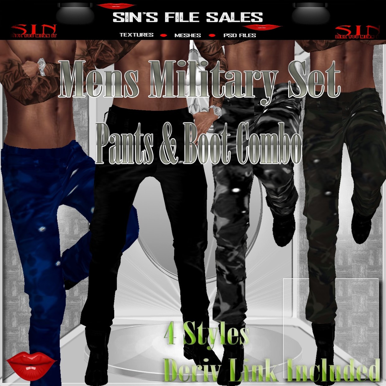 Red Wolf Texture Pack- 44 Files - IMVU Shop and File Sales