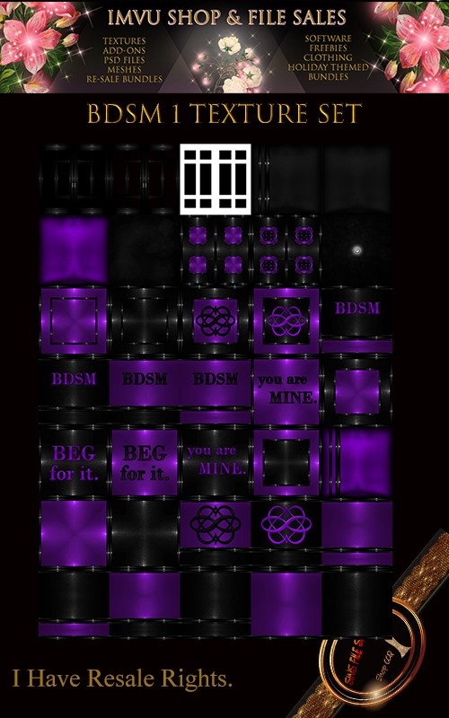 Drinks and Bottles with Op Maps-IMVU Use Only - IMVU Shop and File Sales