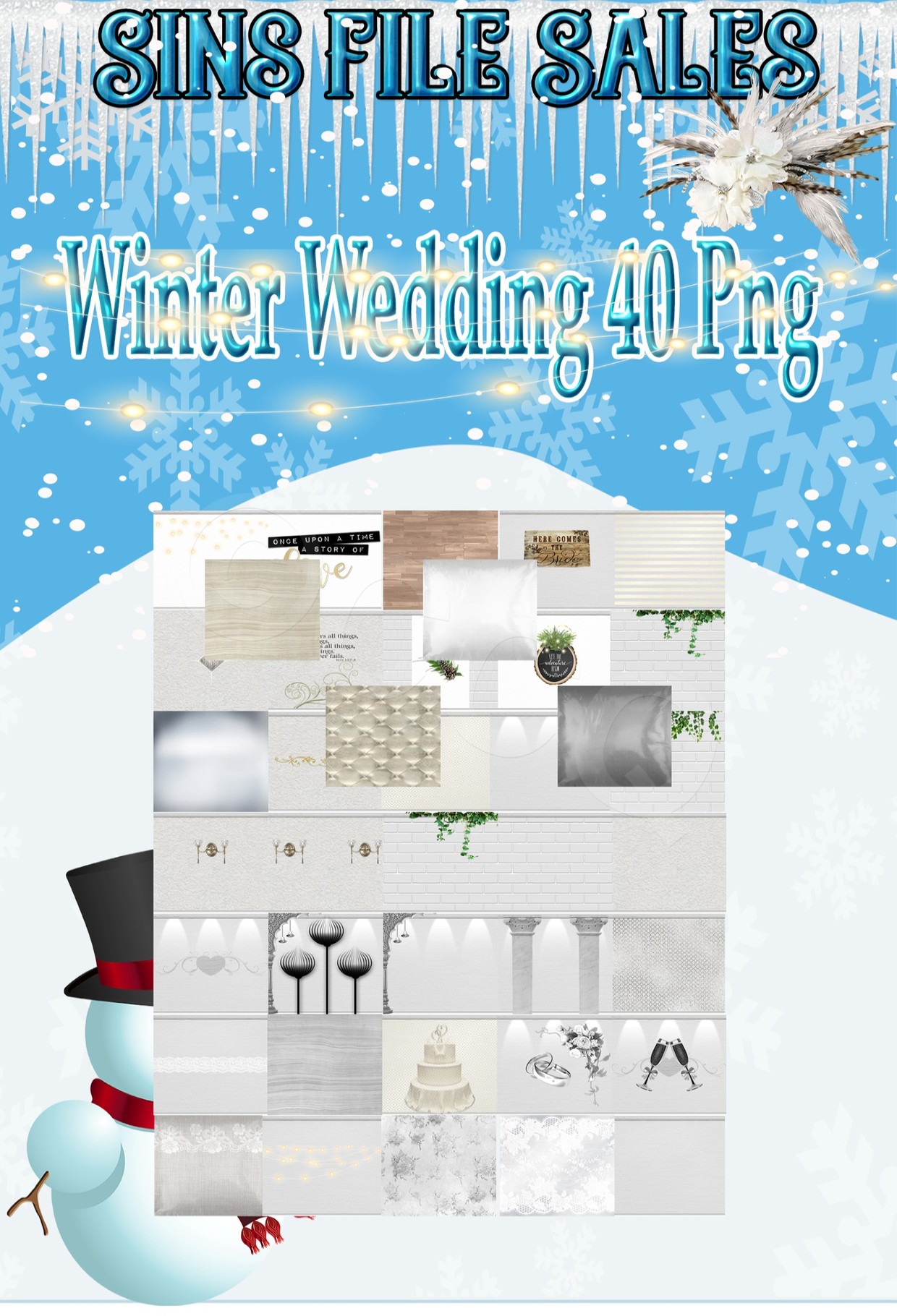 White Wedding Texture Pack *40 Png - IMVU Shop and File Sales