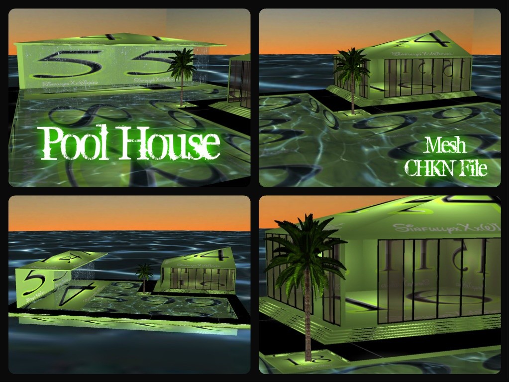 Pool House Mesh (CHKN File) - IMVU Shop and File Sales