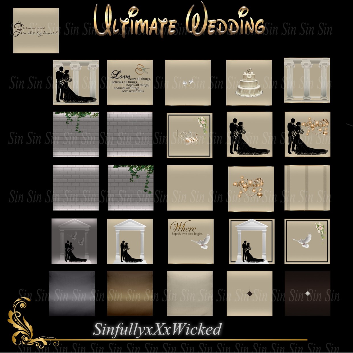 Ultimate Wedding (26 Textures) - IMVU Shop and File Sales