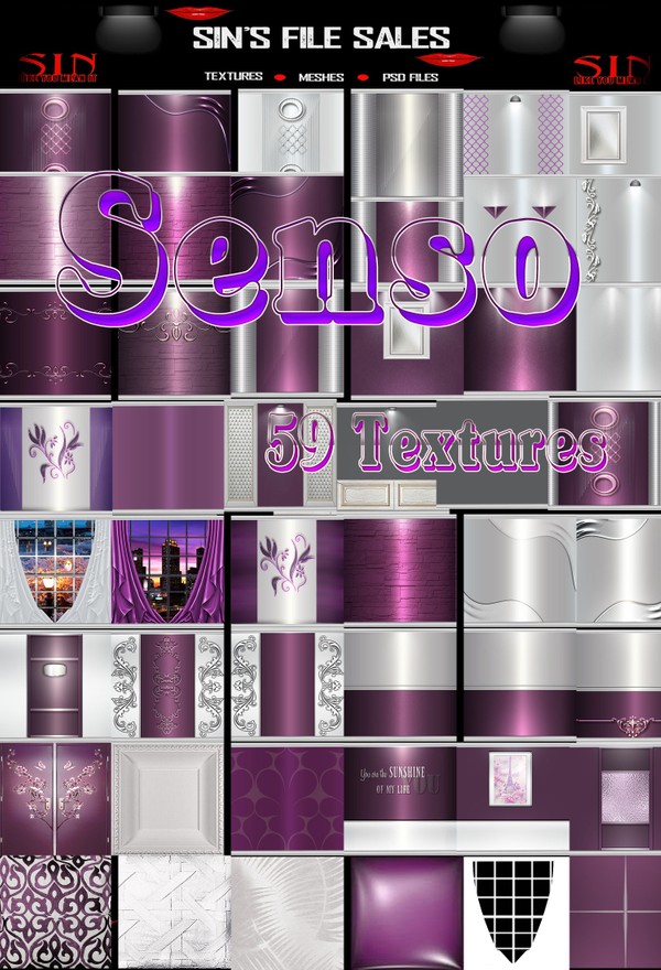 Purple Midnight Texture Pack - IMVU Shop and File Sales