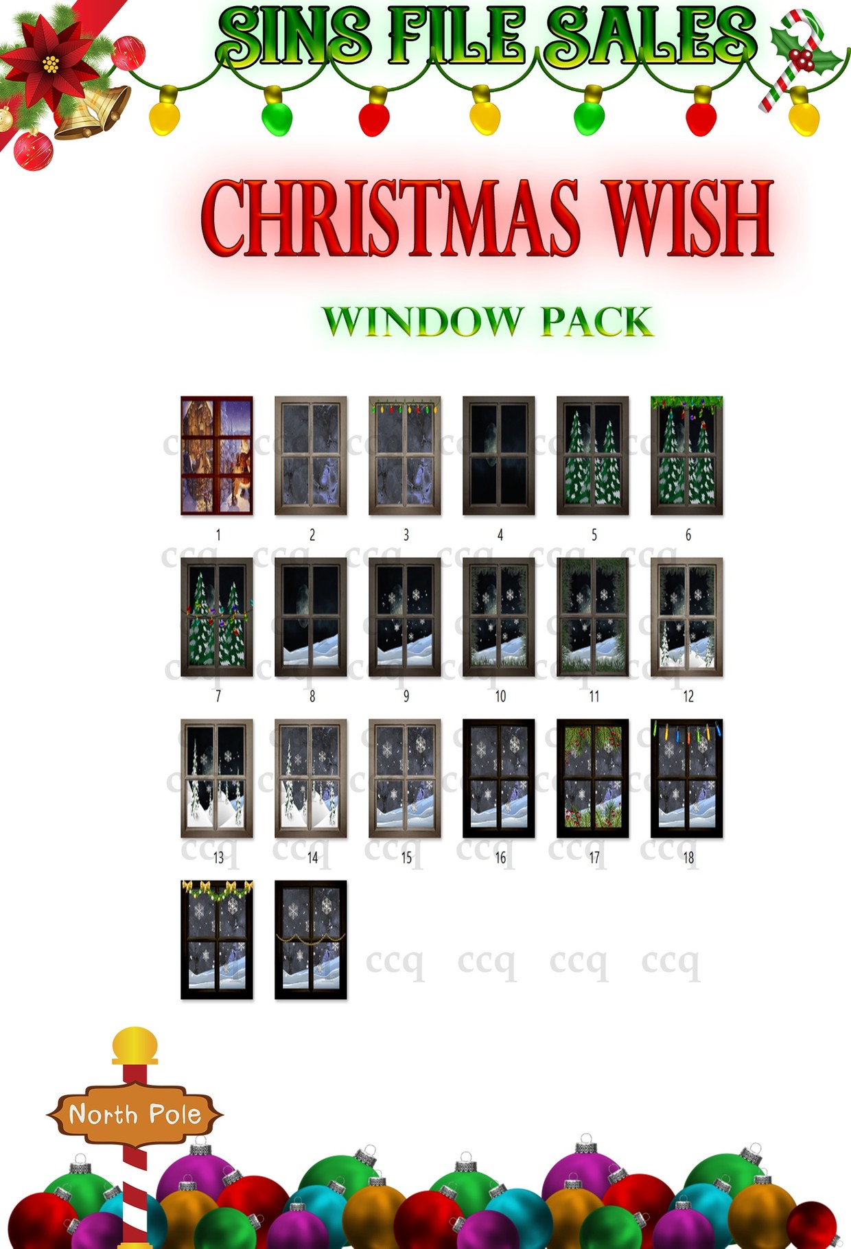 Christmas Wish-Window Pack - IMVU Shop and File Sales