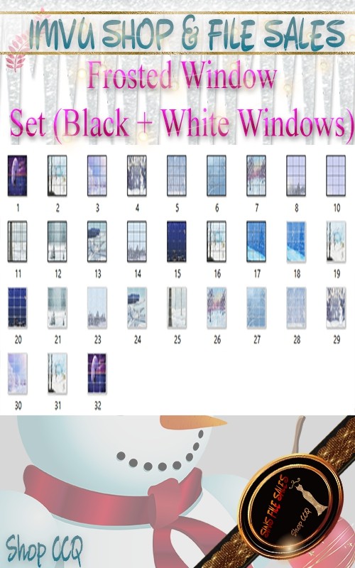 Frosted Window Set-32 Files - IMVU Shop and File Sales