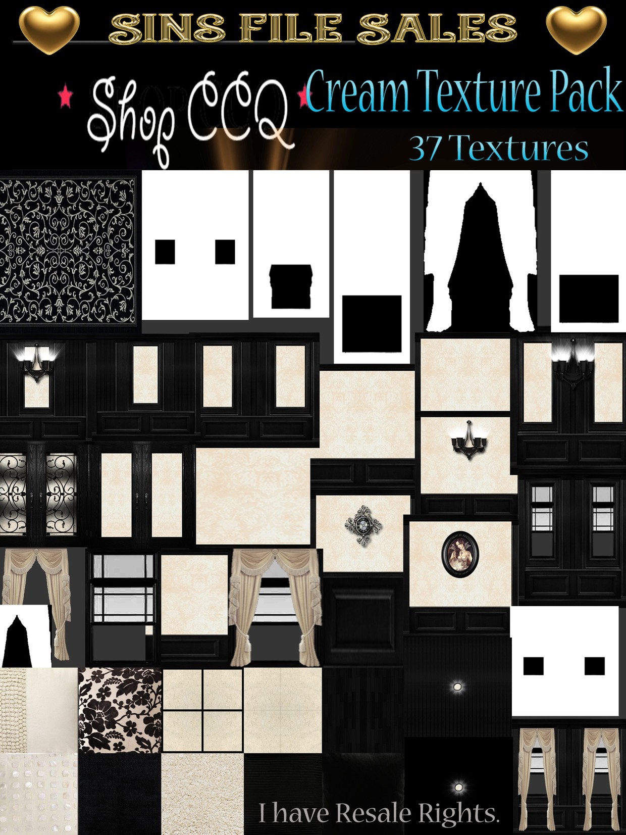Cream Texture Pack - IMVU Shop and File Sales