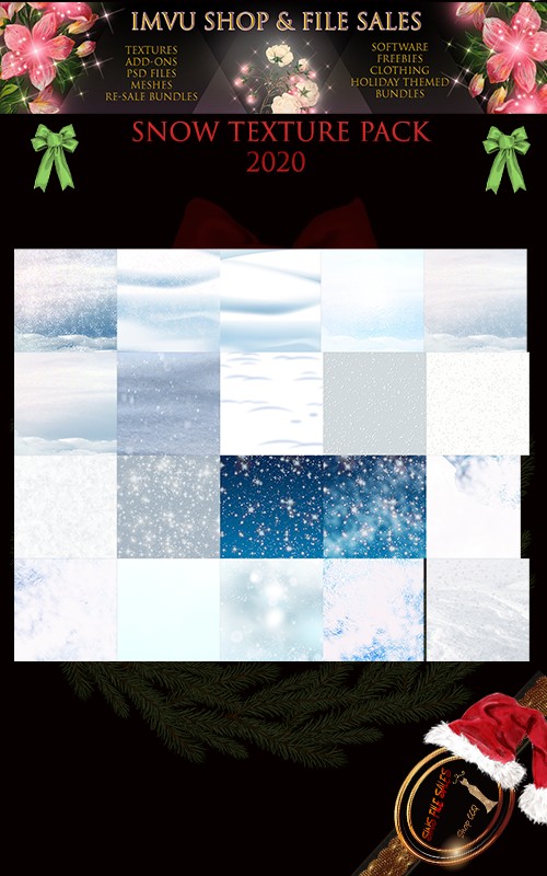 Snow Texture Pack 2020- 20 Files - IMVU Shop and File Sales