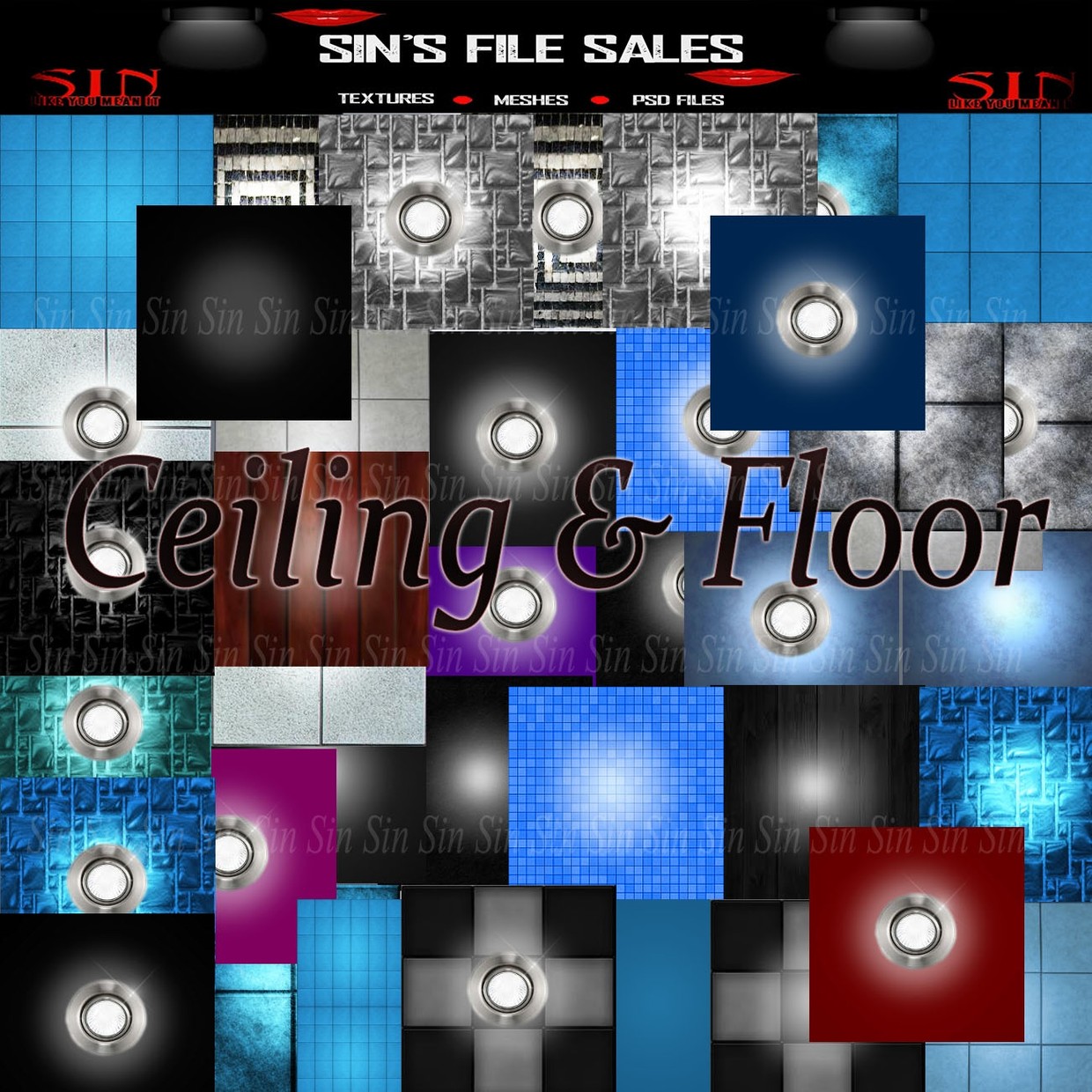 Ceiling & Floor* 39 Textures - IMVU Shop and File Sales