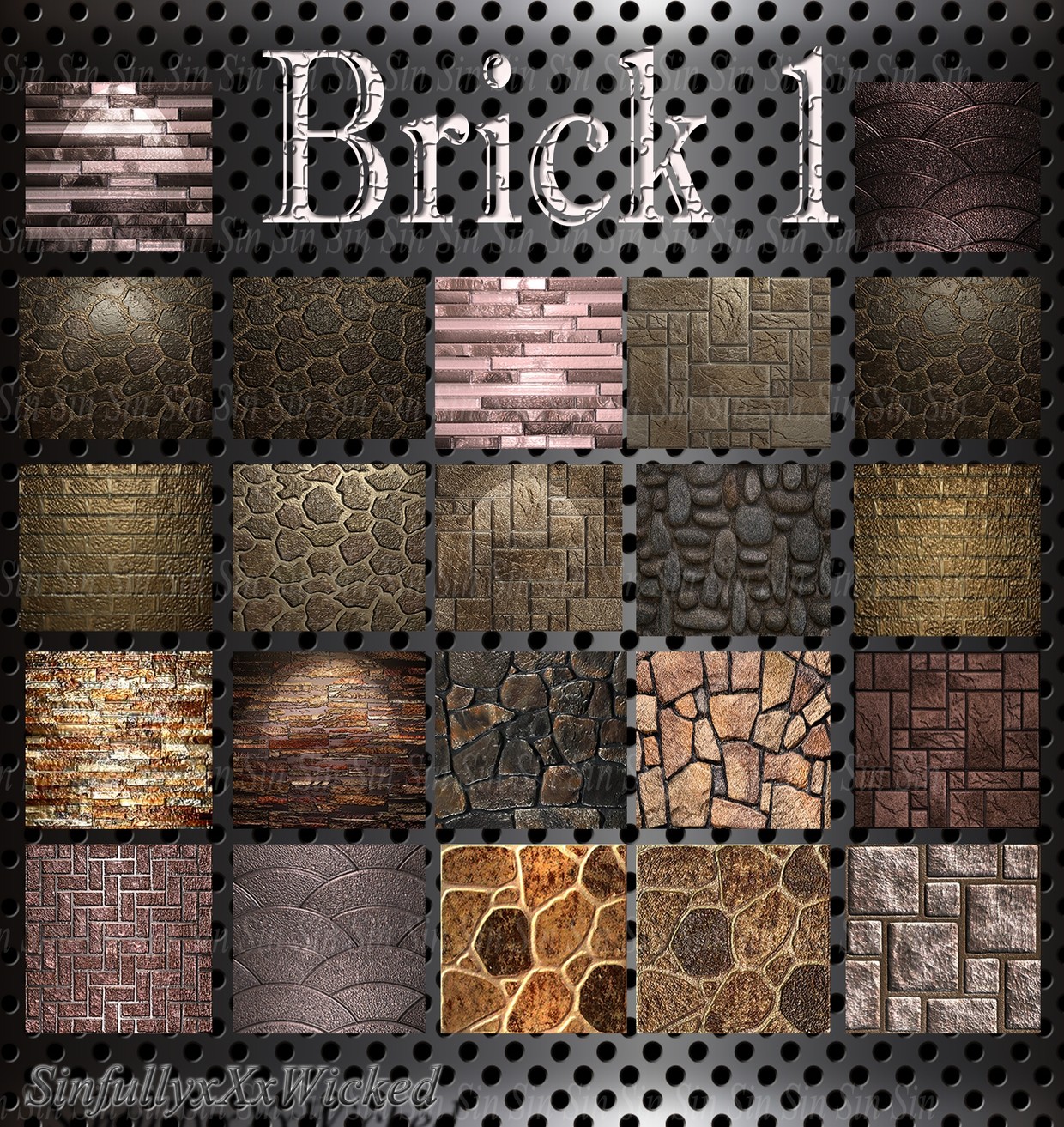 Brick Pack 1 (23 files) - IMVU Shop and File Sales