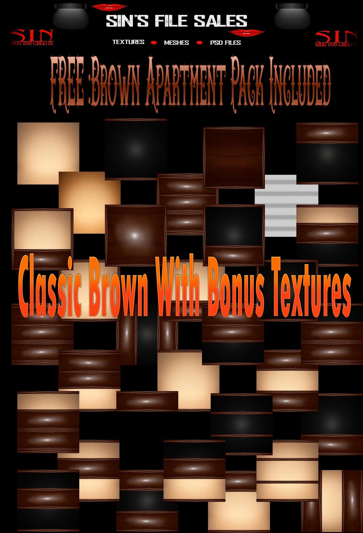 Classic Brown Texture Pack w/Bonus Texture Pack Free - IMVU Shop and ...