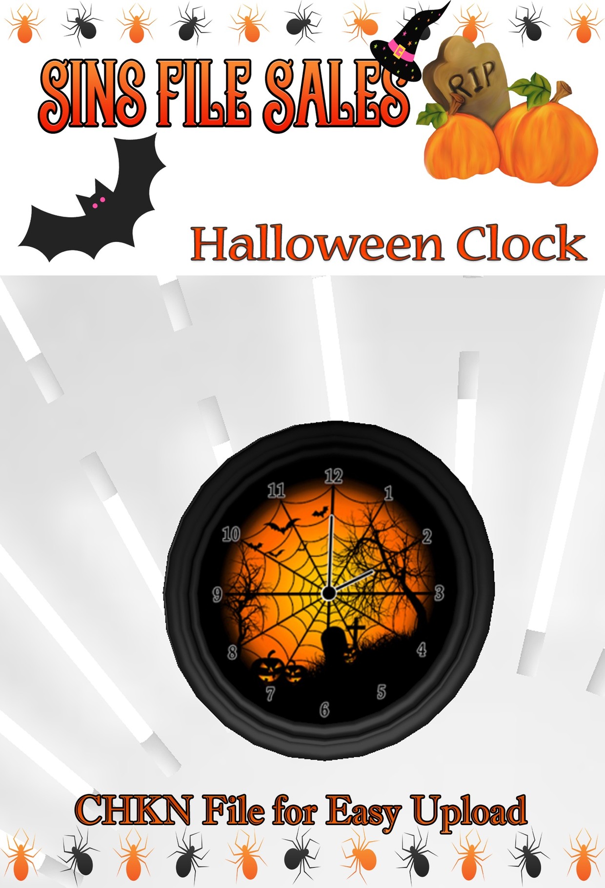 Halloween Clock - IMVU Shop and File Sales