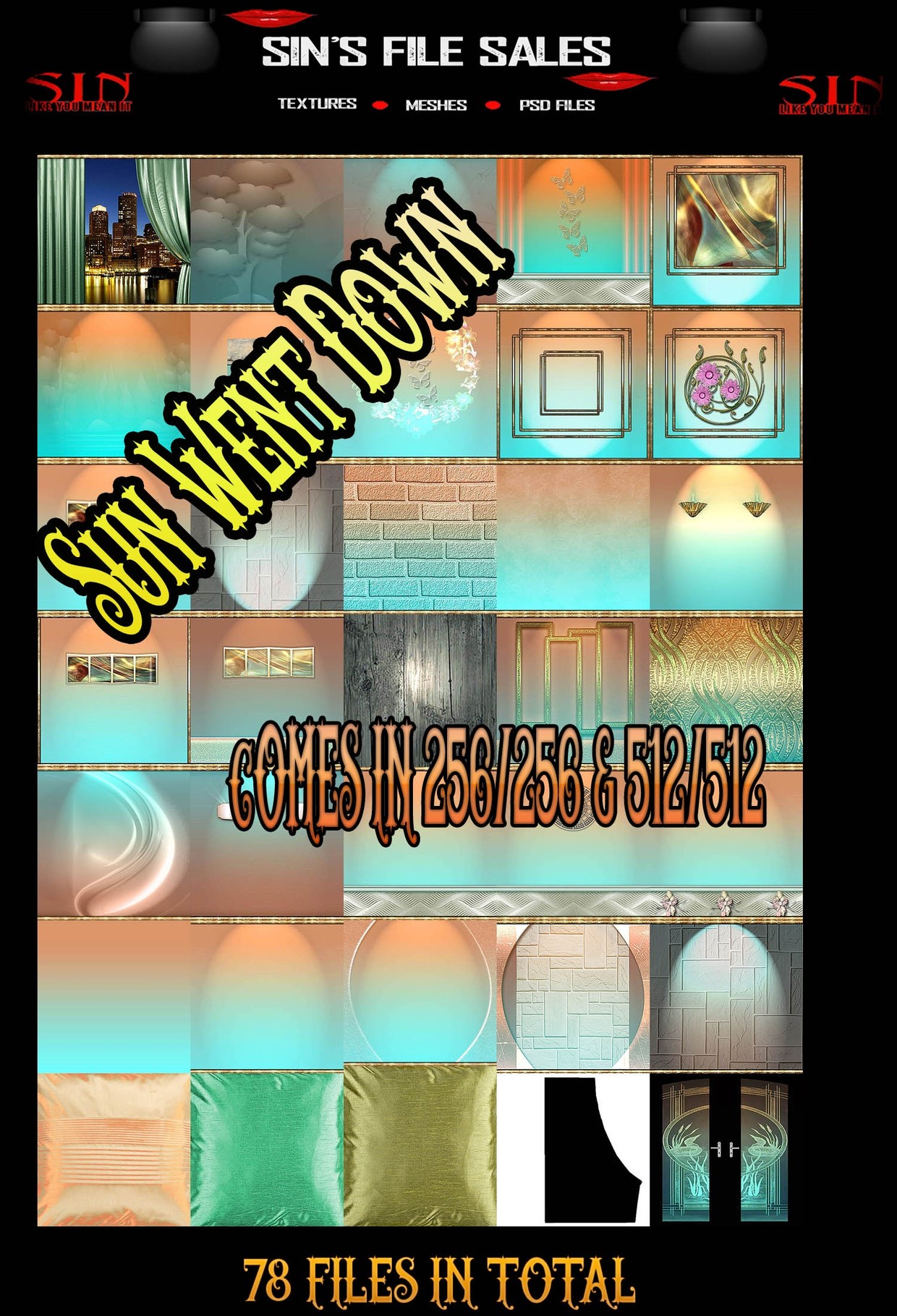 Sunny Themed Textures - IMVU Shop and File Sales