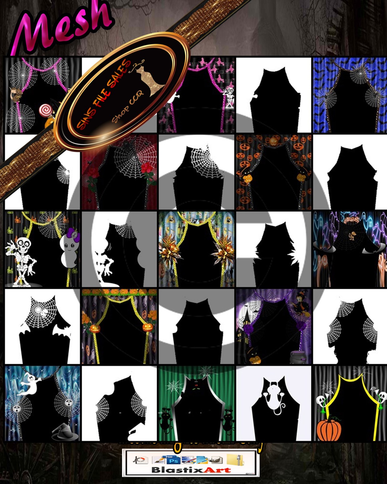 💀Halloween Curtain Bundle💀 - IMVU Shop and File Sales