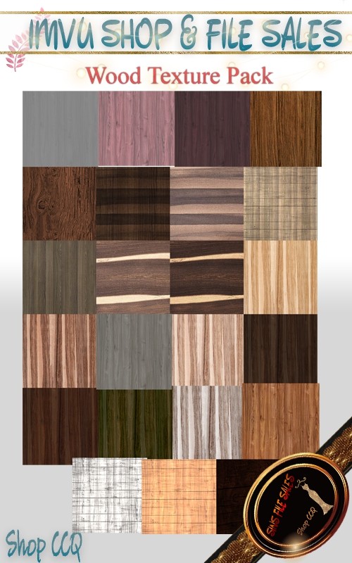 Wood Texture Set- 30 Files - IMVU Shop and File Sales