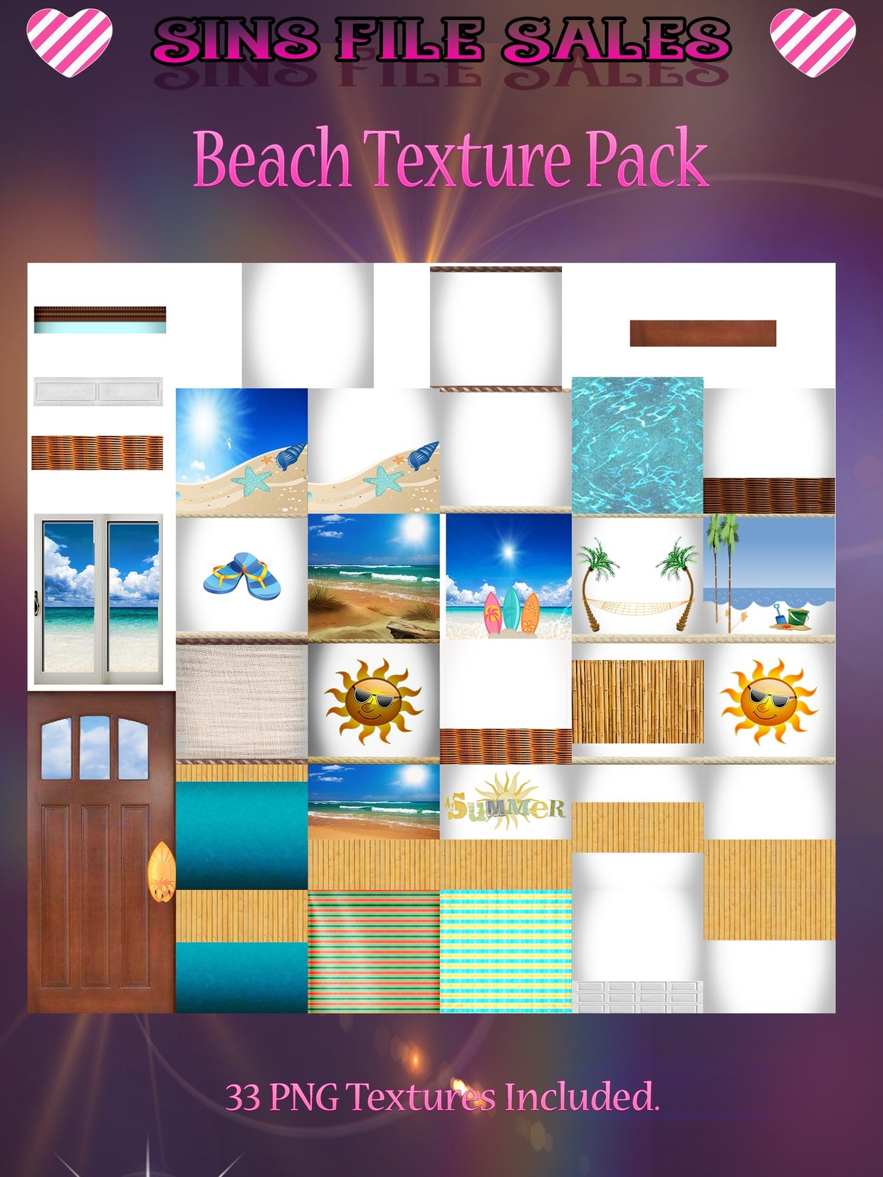 Beach Texture Pack - IMVU Shop and File Sales