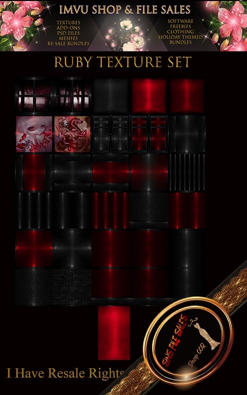 Rose Textures (29 Room Textures for IMVU) - IMVU Shop and File Sales