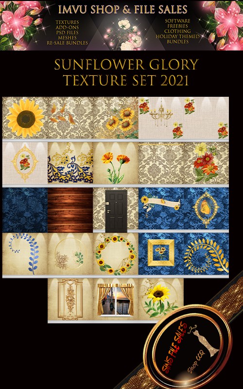 Sunflower Glory Texture Pack - IMVU Shop and File Sales