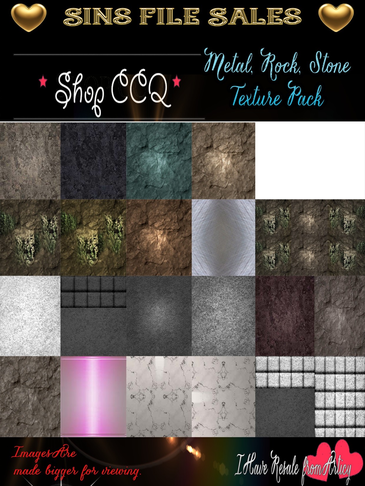 Metal,Rock,Stone Texture Pack - IMVU Shop and File Sales