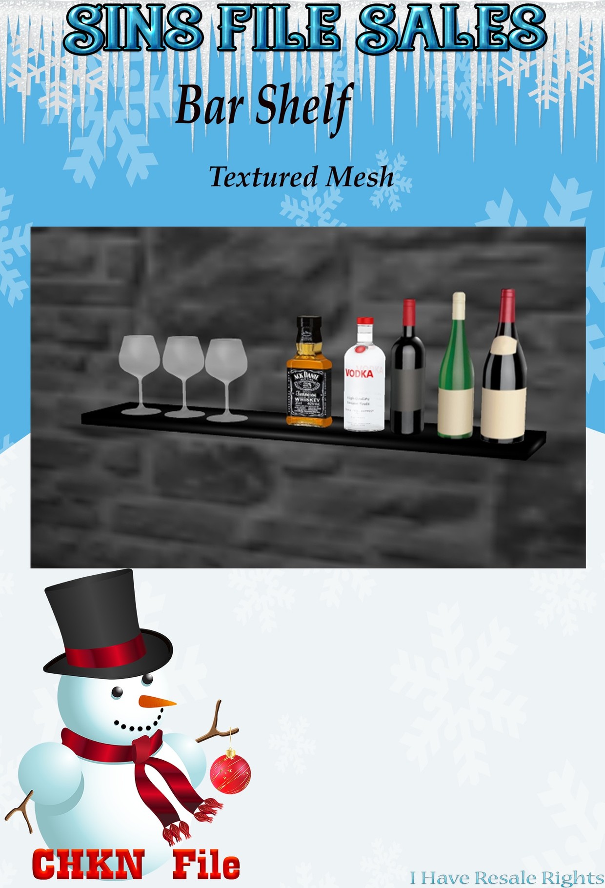Bar Shelf (CKHN) - IMVU Shop and File Sales