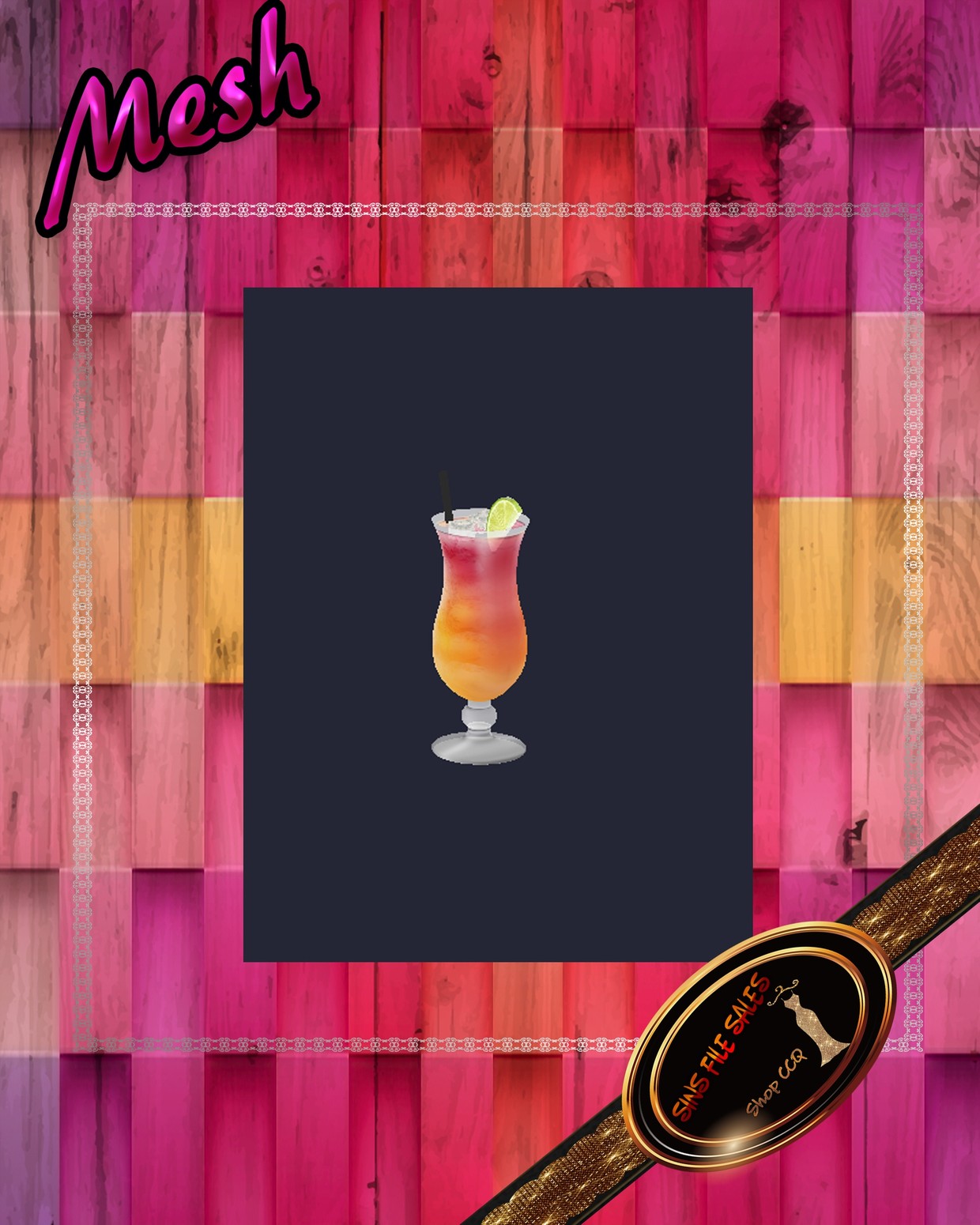 •Cocktail Drink Mesh•CHKN - IMVU Shop and File Sales