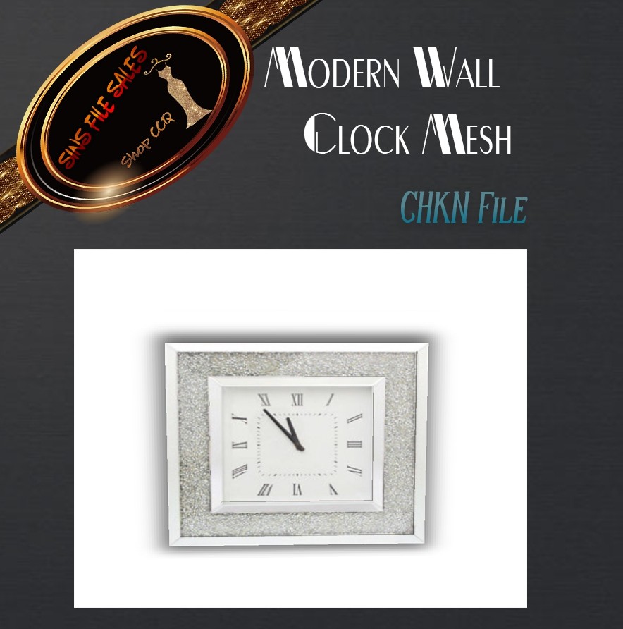 •Modern Clock Mesh•CHKN - IMVU Shop and File Sales