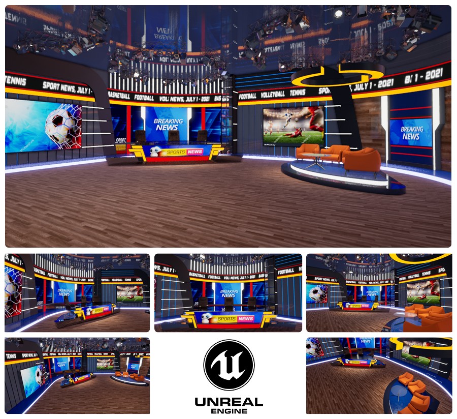 NEWS 94 | UNREAL ENGINE VIRTUAL SET - 3D VIRTUAL STUDIO - Best ...