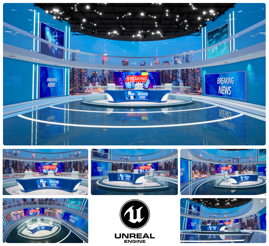 NEWS 121 | UNREAL ENGINE VIRTUAL SET - 3D VIRTUAL STUDIO - Best ...