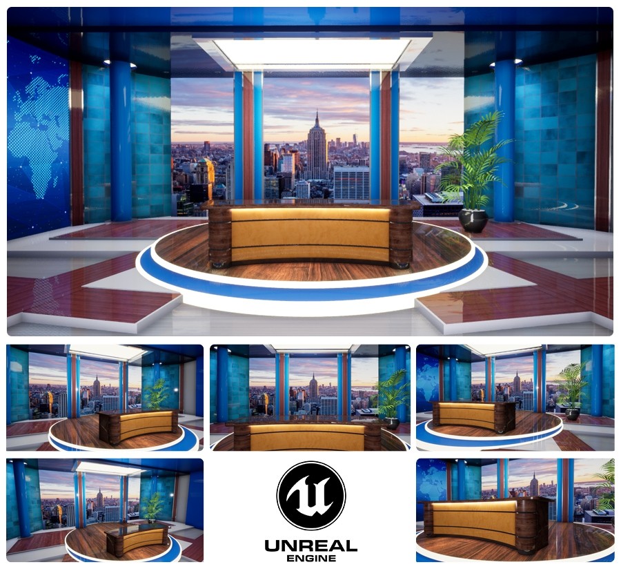 NEWS 40 | UNREAL ENGINE VIRTUAL SET - 3D VIRTUAL STUDIO - Best ...