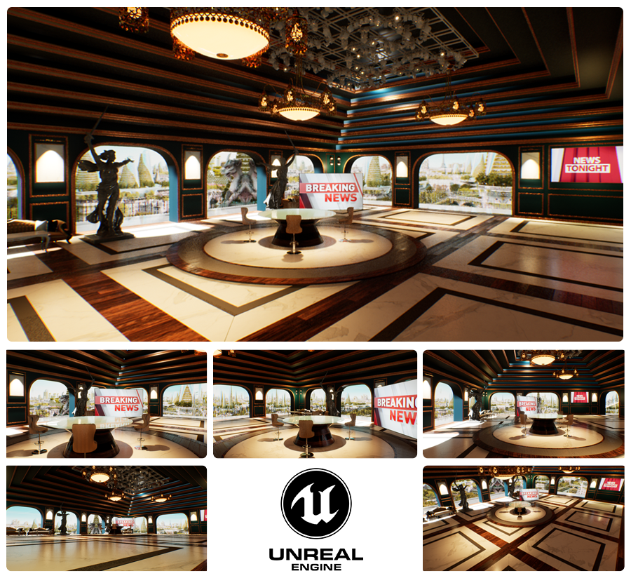 STUDIO 02 | UNREAL ENGINE VIRTUAL SET - 3D VIRTUAL STUDIO - Best Marketplace For Virtual ...